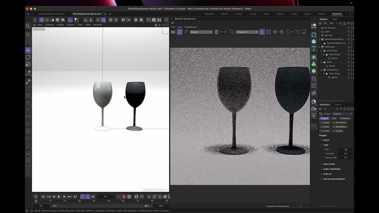 C4D 2024 Tutorial 8:Transparency in Redshift Part 1: Glass - YouTube