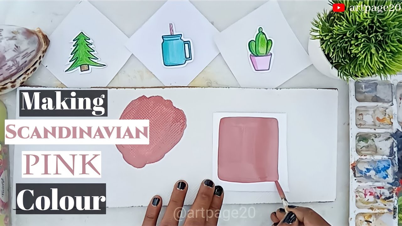 How To Make Scandinavian Pink Color | How To Mix Colors | Scandinavian ...