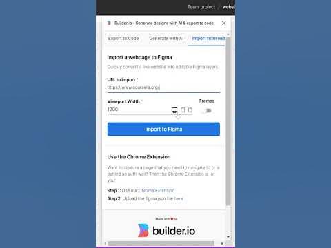Import any website to figma | Builder.io tool - YouTube