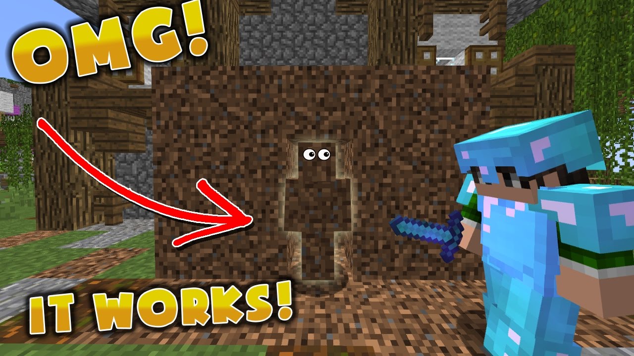 DIRT CAMO TROLLING! (MINECRAFT I AM STONE CHALLENGE! - YouTube