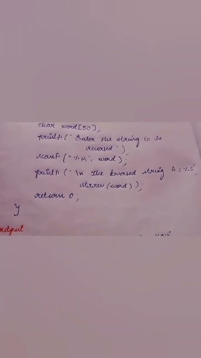 Reverse A String In C Programming Using Imbuilt Function Tamil Cbasicprogram Cprograming 