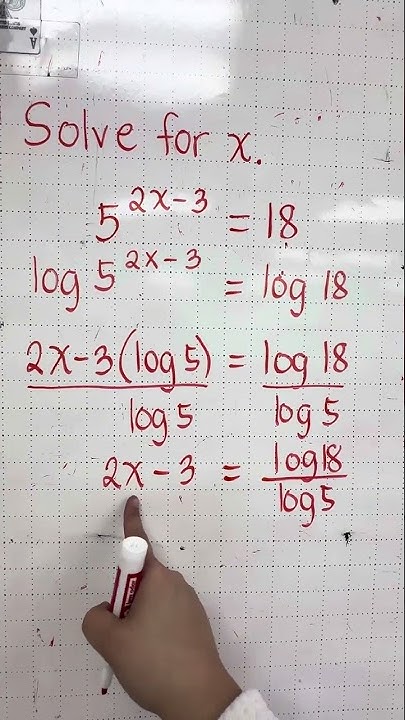 Solving exponential equation by taking logs if can't do same base pattern - YouTube