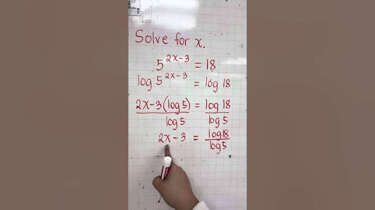 Solving exponential equation by taking logs if can't do same base pattern - YouTube
