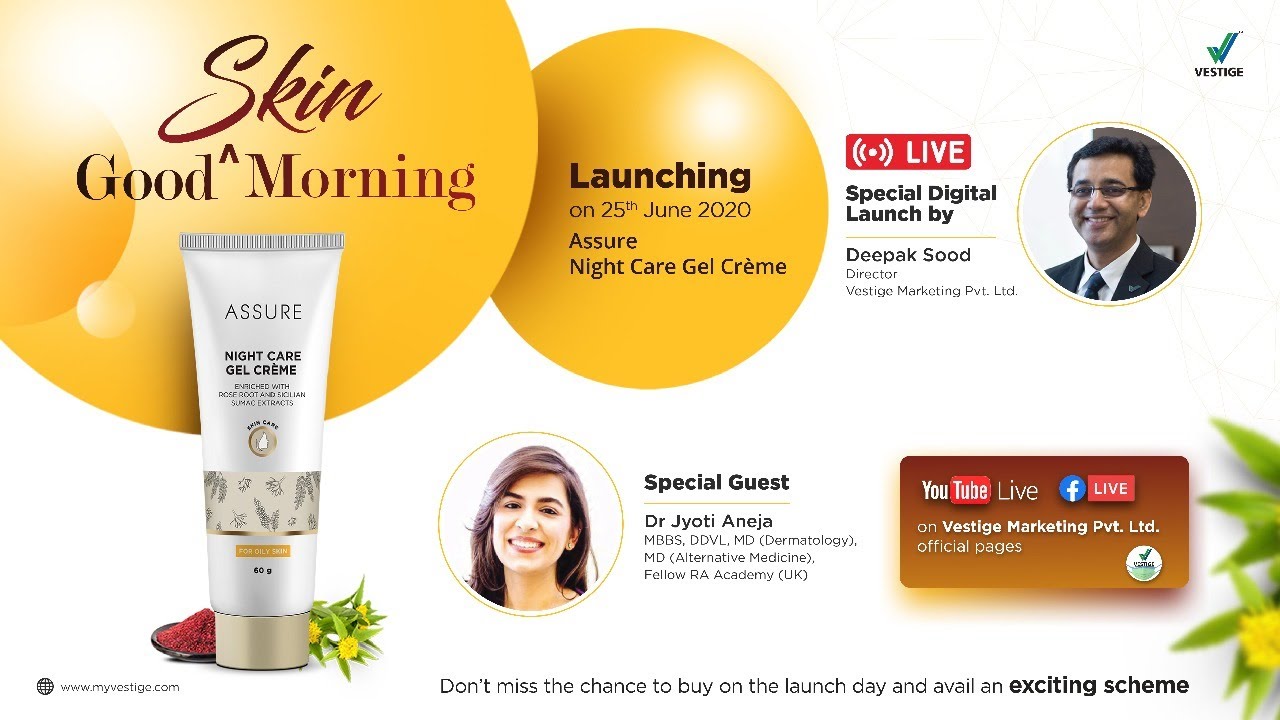 Assure Night Care Gel Cream Launch by Deepak Sood & Dr Jyoti Aneja ...