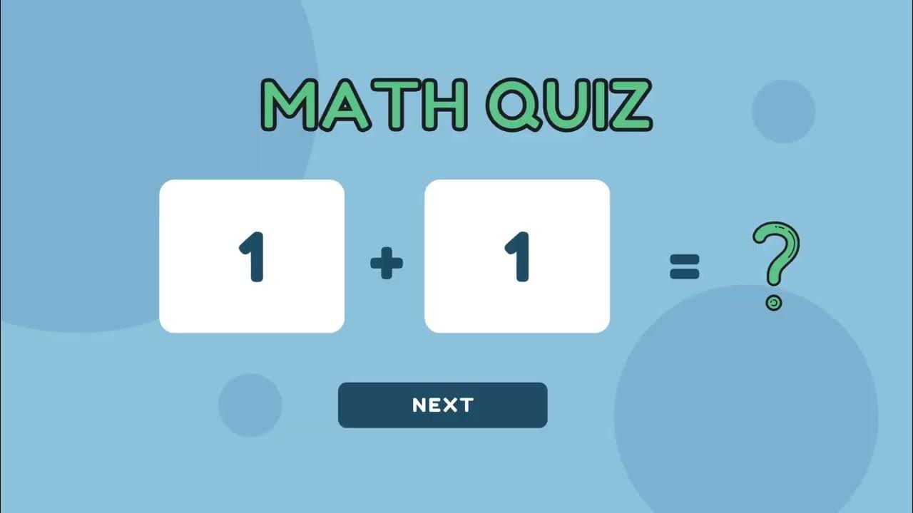 Math Quiz game Addition - YouTube