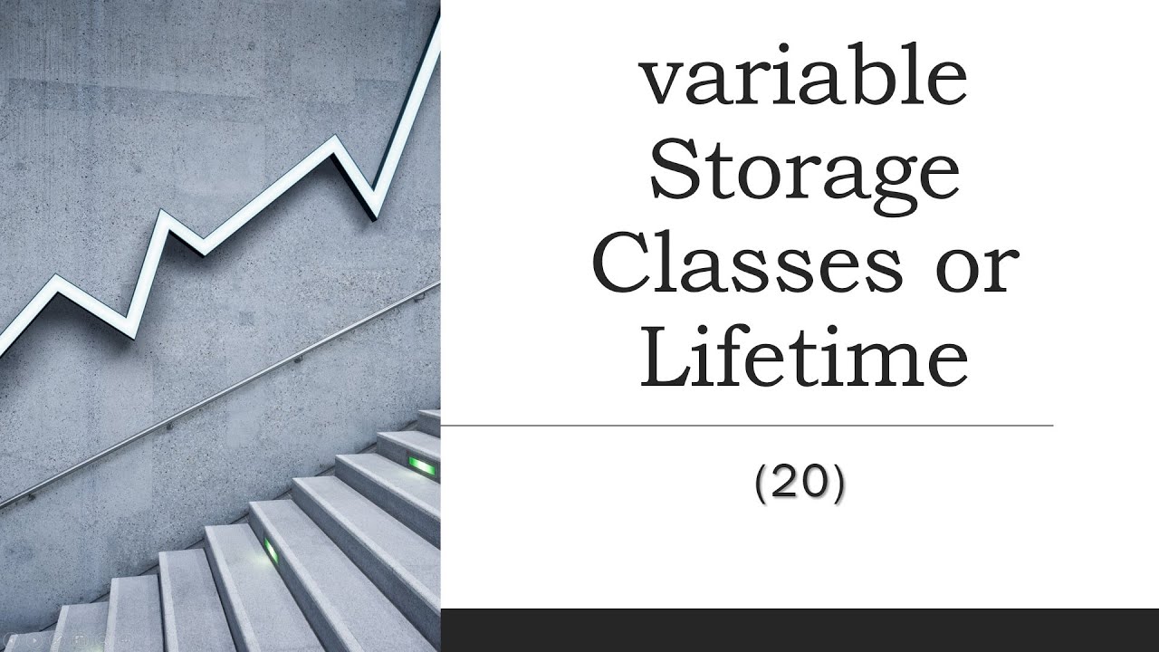 Variable Storage Classes Or Lifetime Youtube