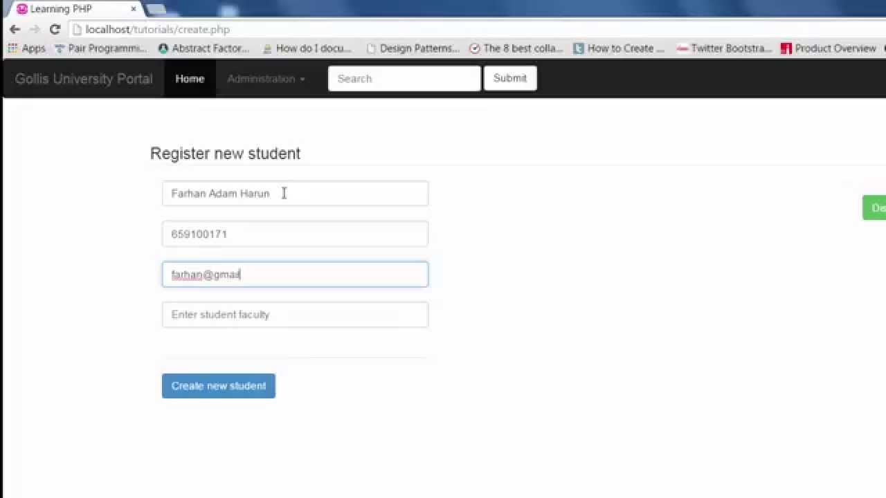 Php Mysql Html Jquery Bootsrap Crud App Demo Youtube 8691