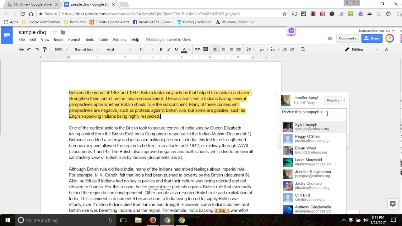 Make a Direct Comment in Google Docs - YouTube