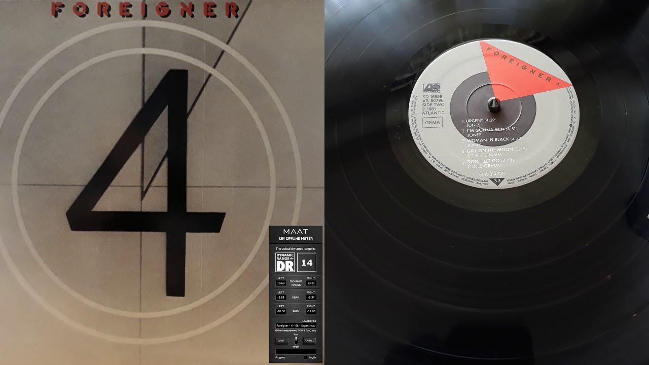 Foreigner - 4 - 06 - Urgent (Vinyl, 1981, Hi-Res*) - YouTube
