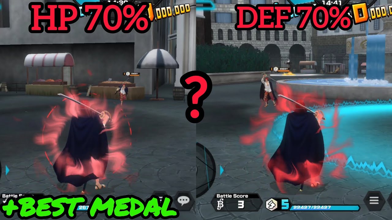 HP OR DEF? Which one is better for Divine Departure Shanks + Best medal ...
