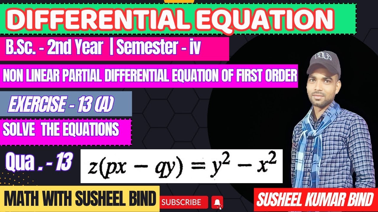 Non Linear Partial differential equation of1order|Solve PDE |B.Sc.iv ...