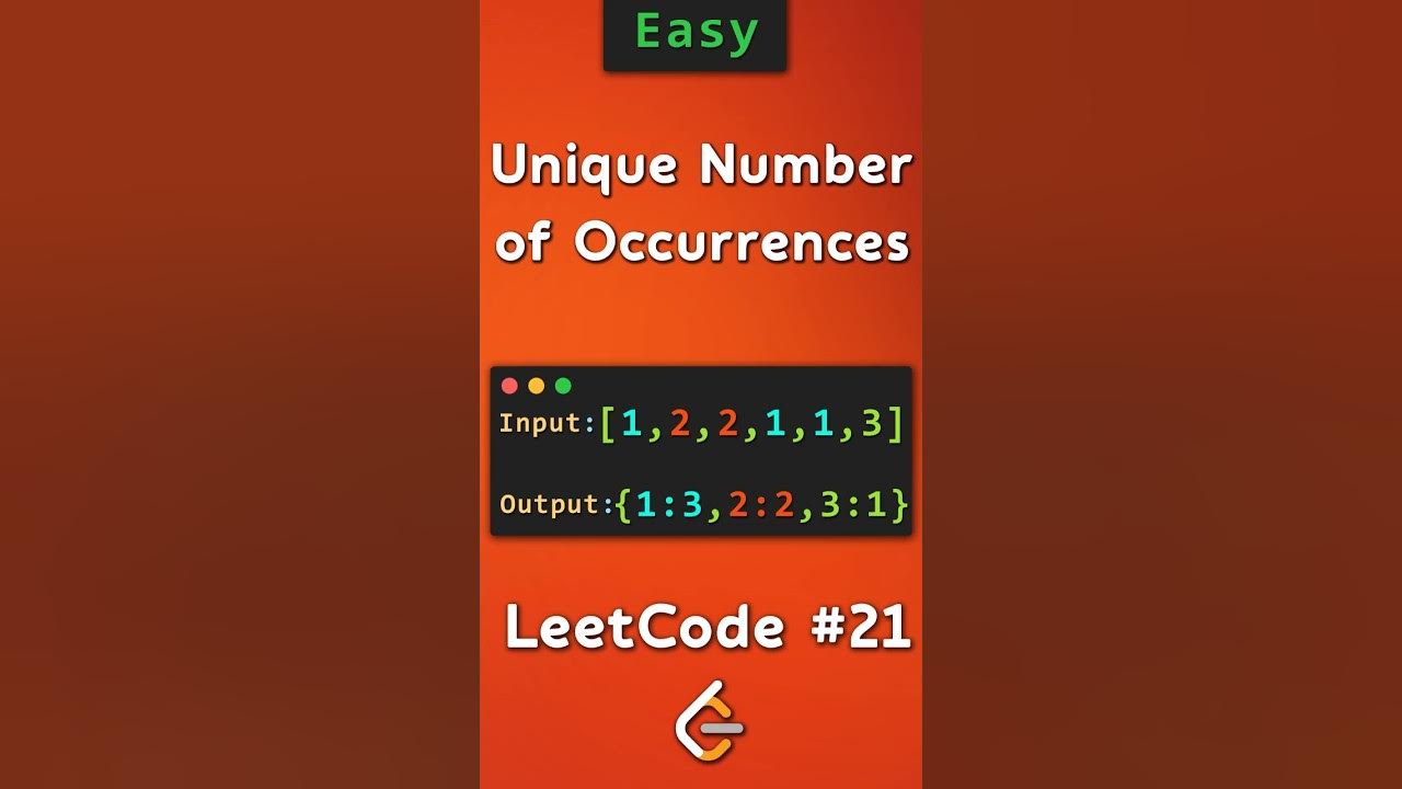 Unique Number of Occurrences Çözümü - LeetCode - YouTube