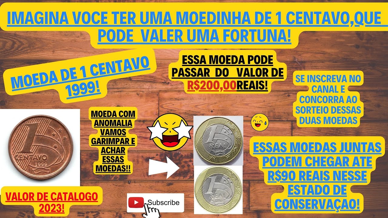 Moeda De 1 Centavo 1999 Com Anomalia Valiosa Valor De Catalogo 2023