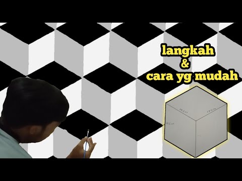 AMAZING || CARA PALING MUDAH BIKIN GAMBAR CAT TEMBOK 3D || 3D WALL PAINTING SIMPLE