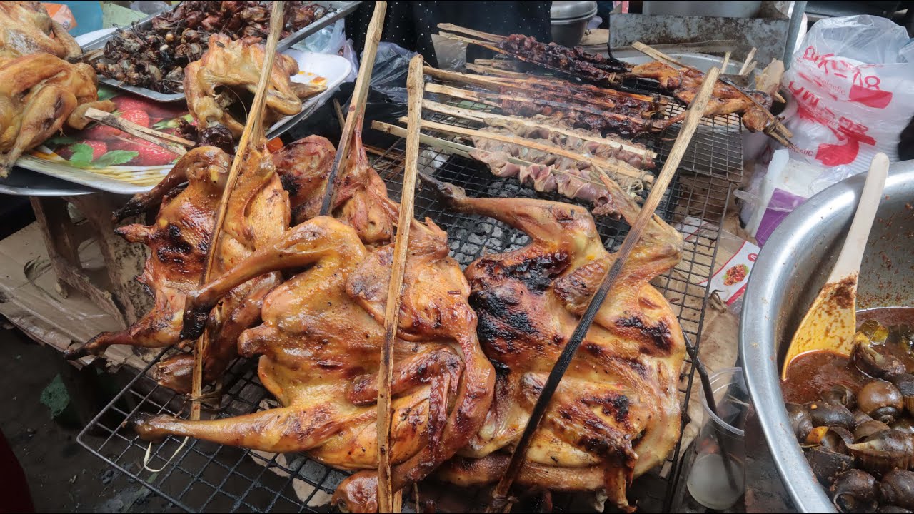 WoW! amazing street food and sale review in Cambodia | Cambodia street ...