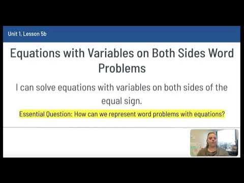 3.5b Equations with Variables on Both Sides Word Problems VIDEO - YouTube