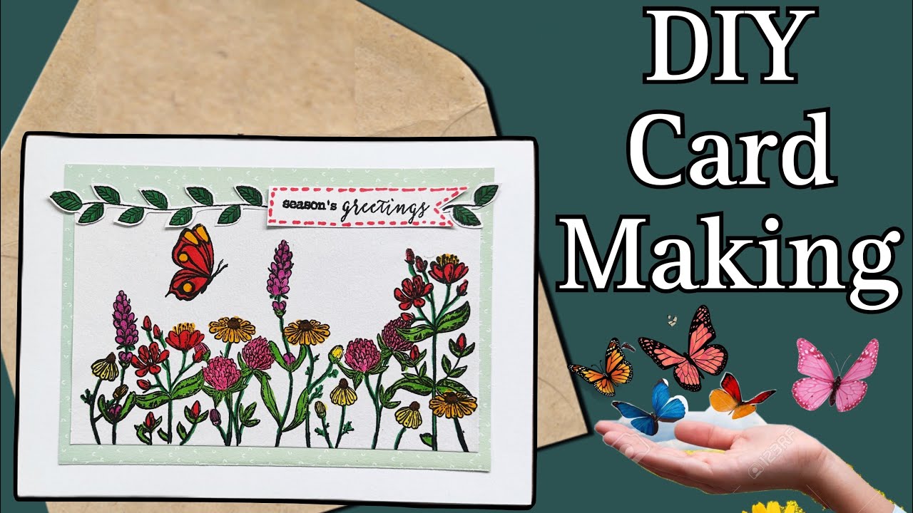 DIY card making | season greeting | handmade greeting card - YouTube