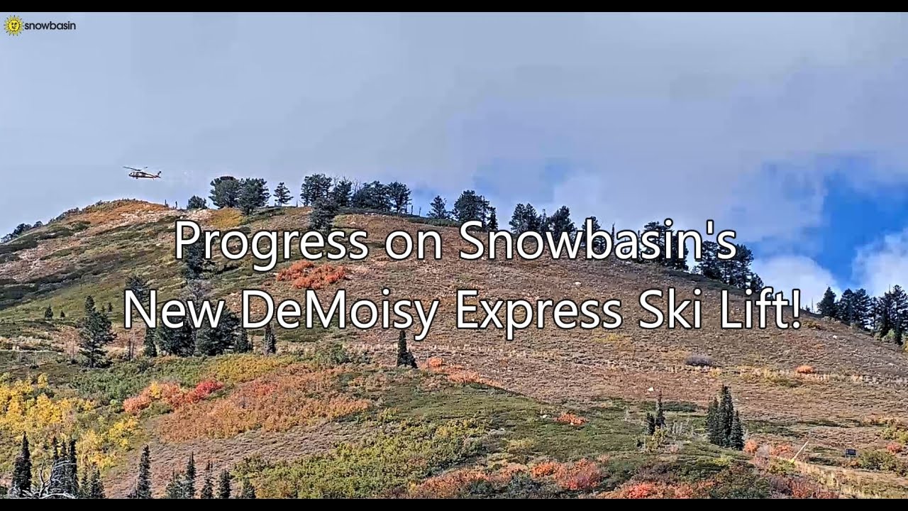 Progress on Snowbasin’s New DeMoisy Express Ski Lift! - YouTube