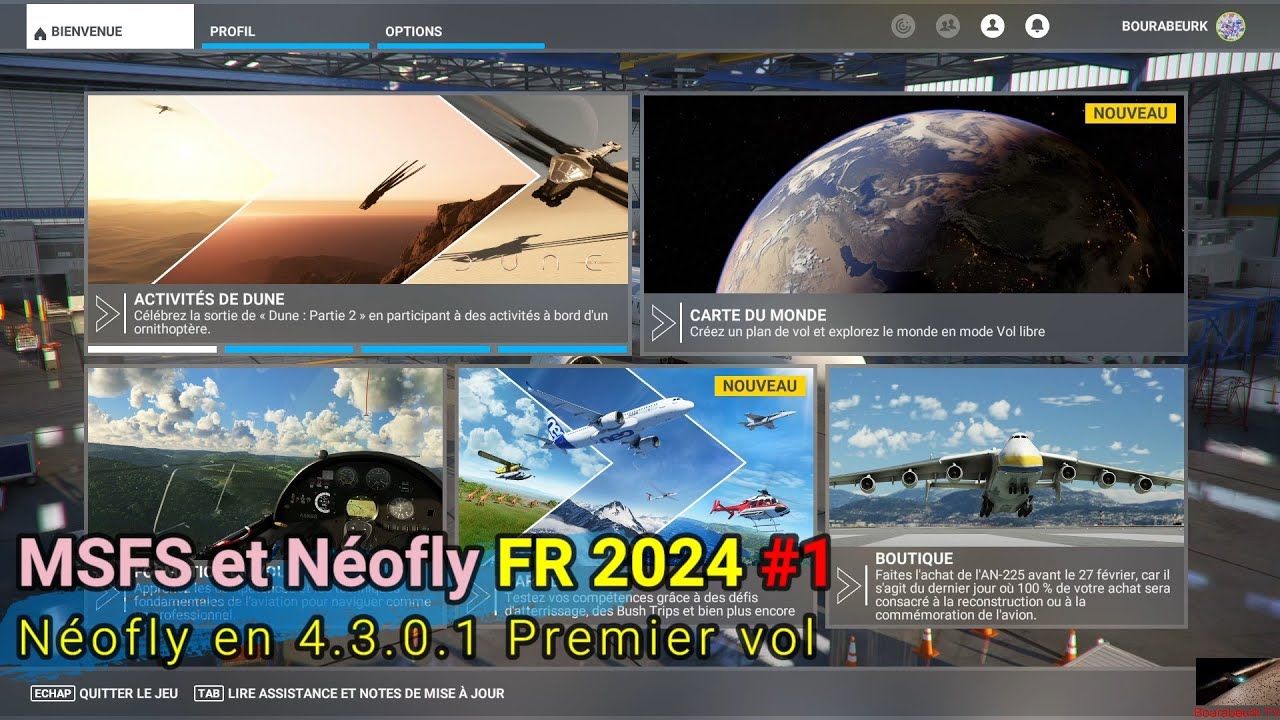 MSFS et Neofly FR 2024 #1: Neofly en 4.3.0.1: Premier vol - YouTube