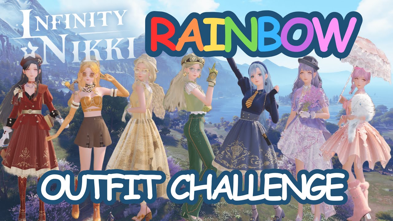Infinity Nikki Rainbow Outfit Challenge - YouTube