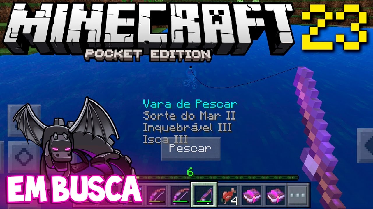 Vara de pesca Mágica - Minecraft PE: 1.0 Em Busca do Dragão EP.23 - YouTube