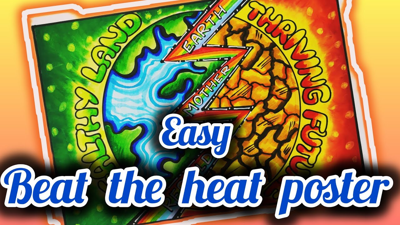 Heat Wave Drawing | Beat the Heat Poster | Prevention of Heat Wave ...