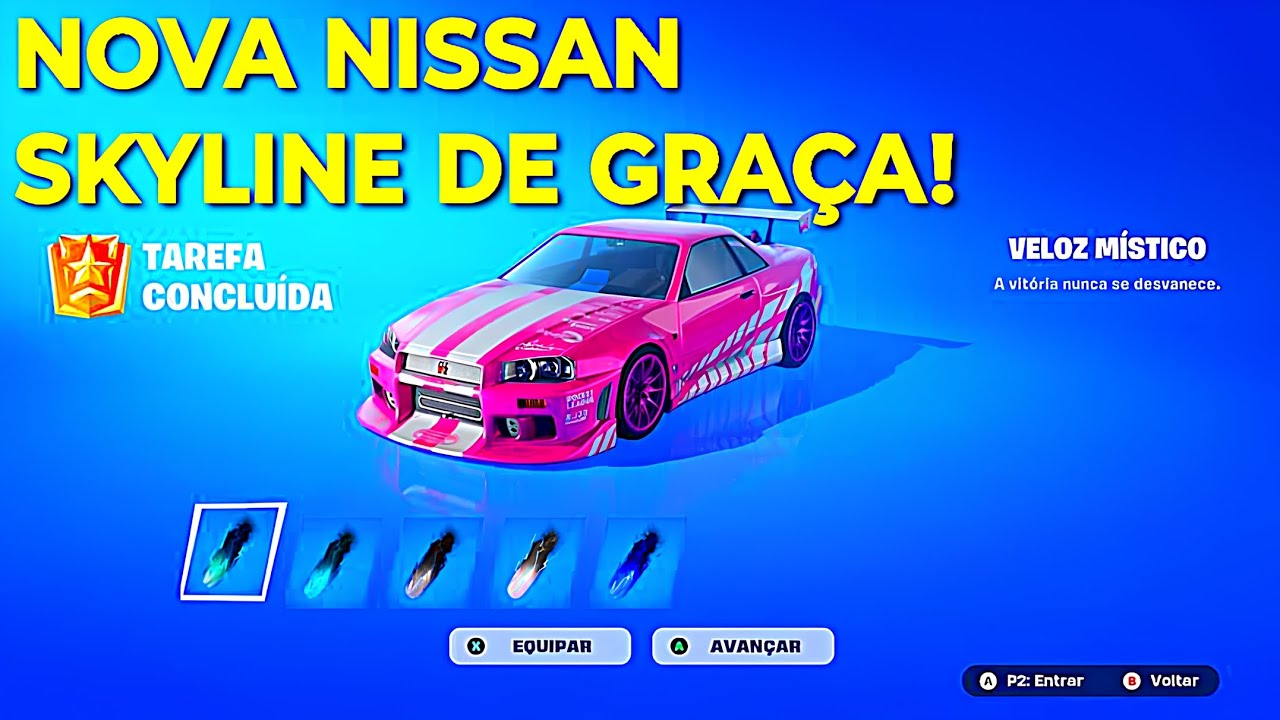 Como pegar de graça Carro Nissan Skyline GT-R R34 , recompensa Rocket ...