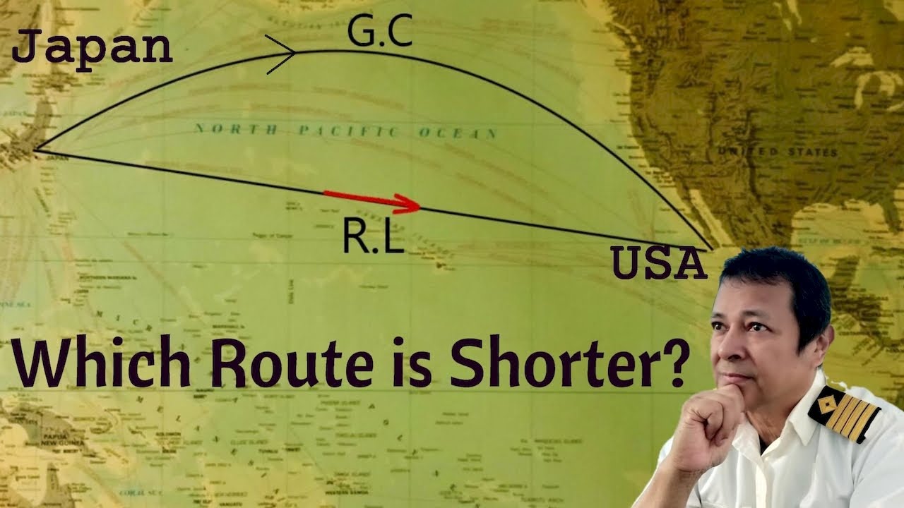 Great Circle Sailing Vs Rhumb Line sailing - YouTube