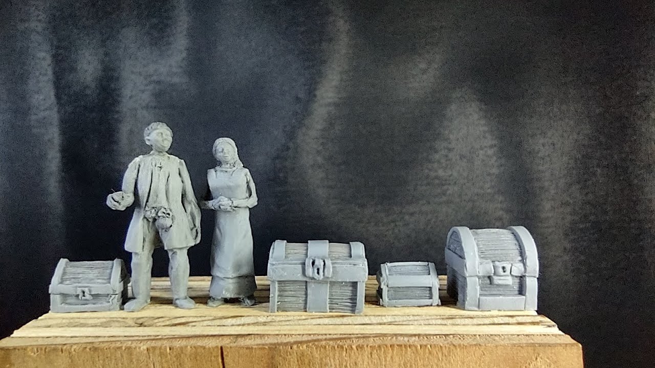 28mm scale Chest Collection 01 [preview] 【Clay 28mm Scale Miniature ...