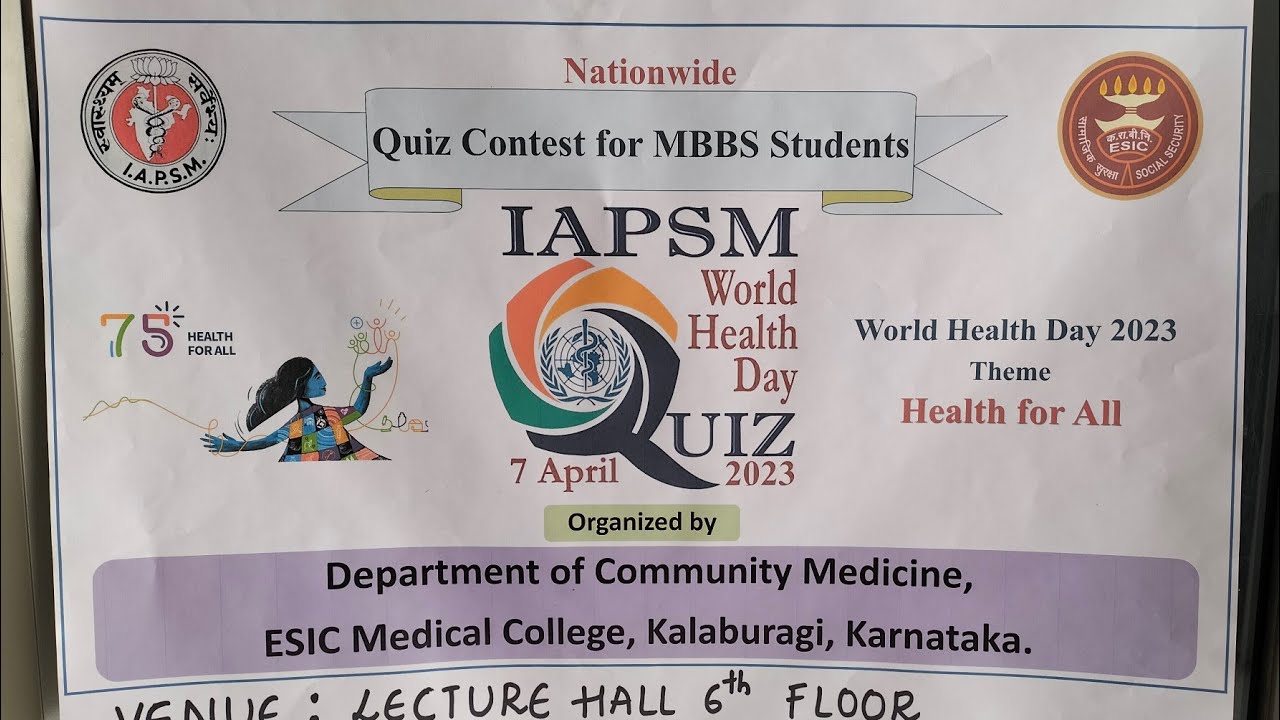 IAPSM Quiz 🔥🔥 | esic medical college kalburgi - YouTube