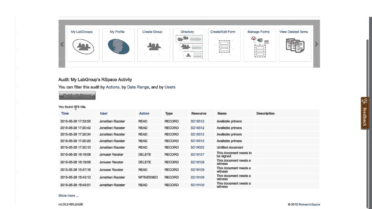 Create a PI Audit Report in RSpace - YouTube