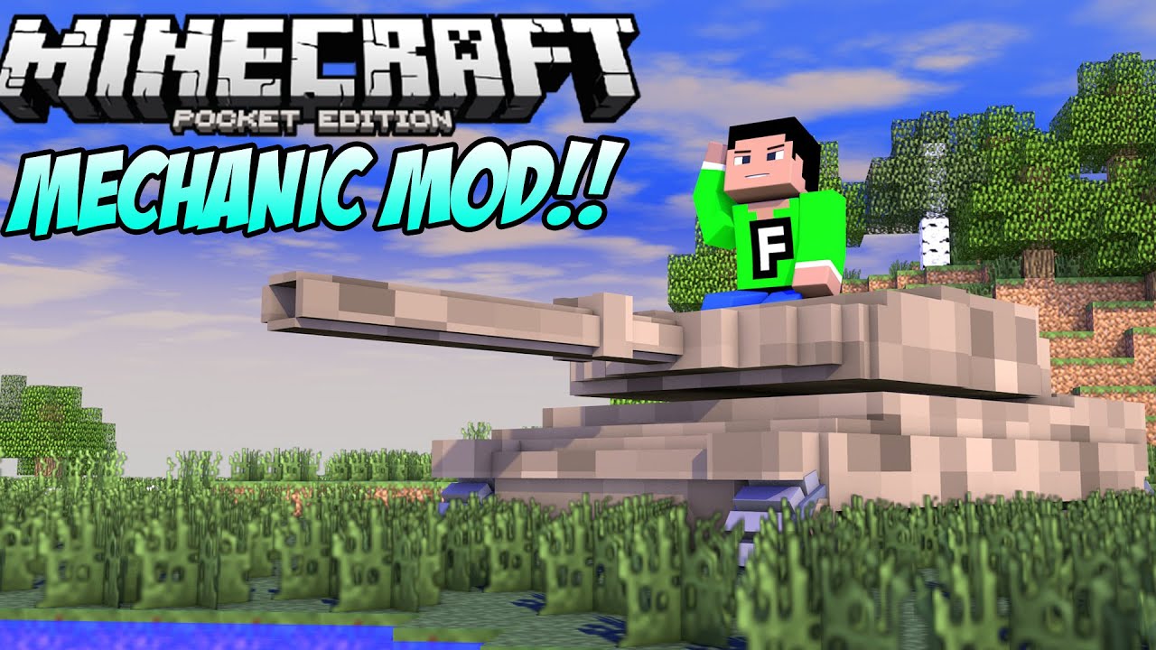 MECHANIC MOD in MCPE!!! Tanks, Bulldozers, Planes & MORE - Minecraft PE ...