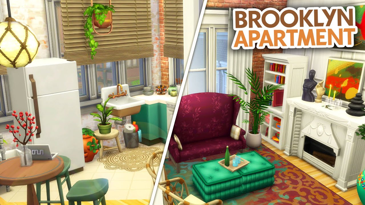 Sunny Brooklyn Apartment ☀️🏙️ // Sims 4 Speed Build - YouTube