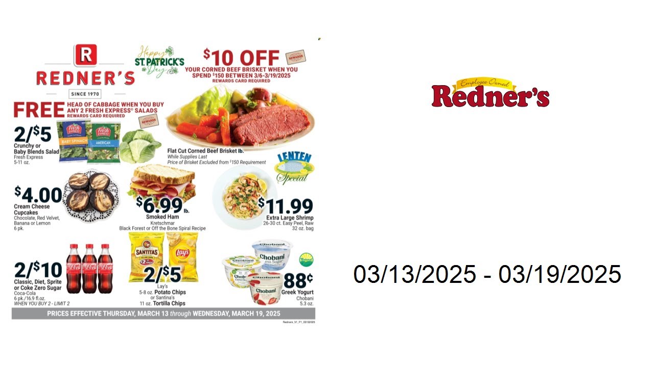 Ad Redner's Markets - Weekly Ad - 03/13/2025 - 03/19/2025 - YouTube