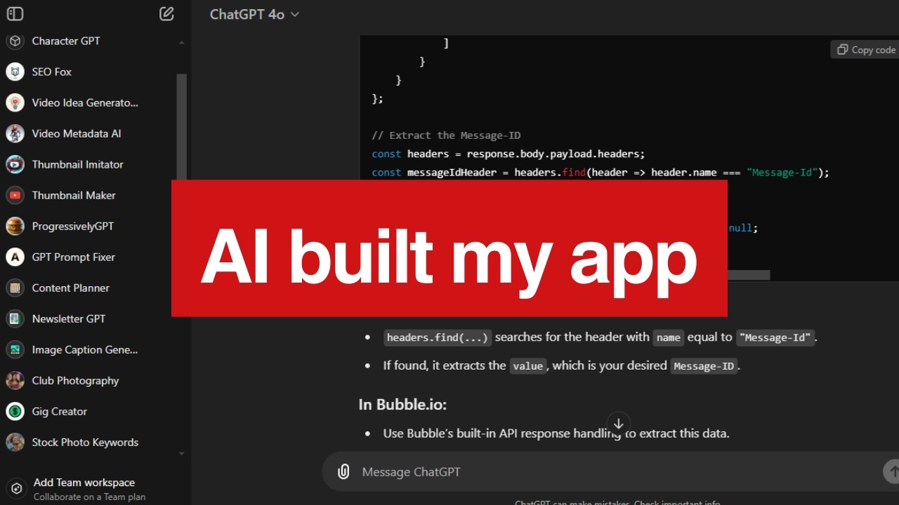 I built an entire APP in ONE WEEK using ChatGPT - YouTube