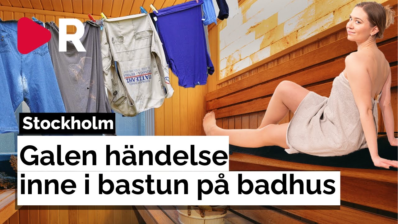 Galen händelse inne i bastun på badhus i Stockholm - YouTube