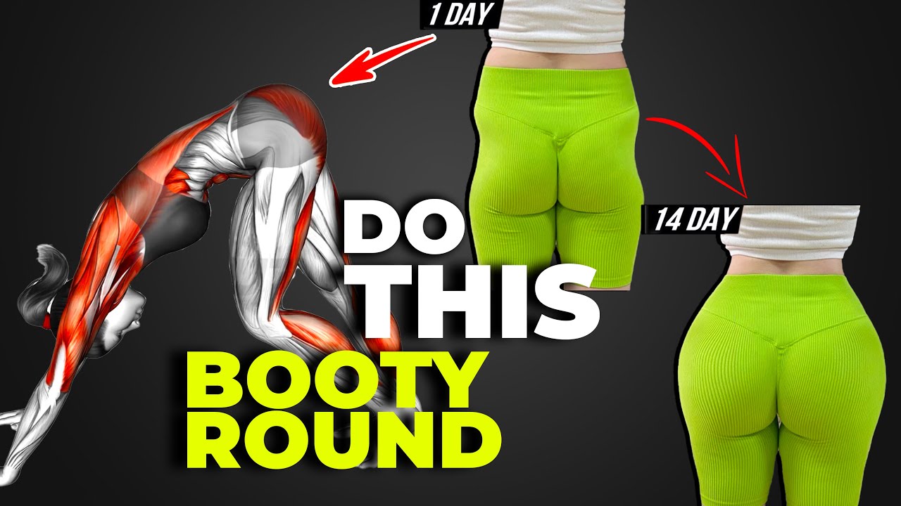 8 Min 14 Days 9 Exercises to Grow BUBBLE BUTT Best At Home - YouTube