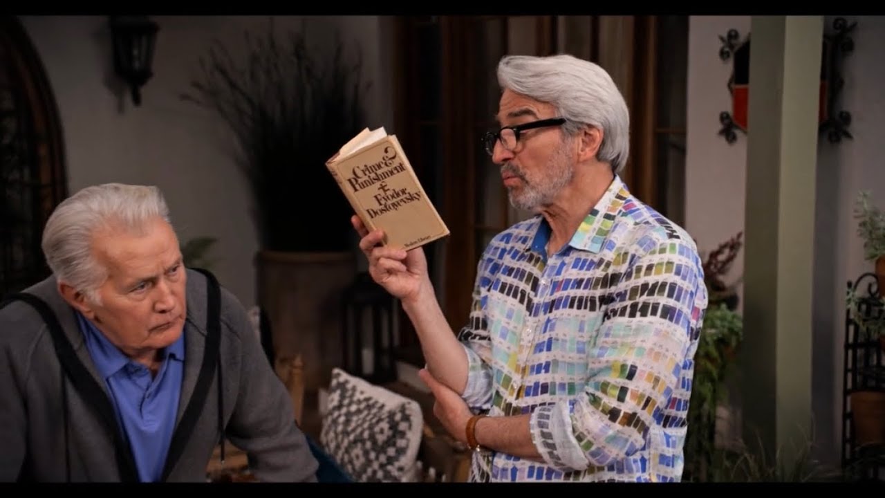 “Grace and Frankie” Robert and Sol read Dostoyevsky to a baby - YouTube