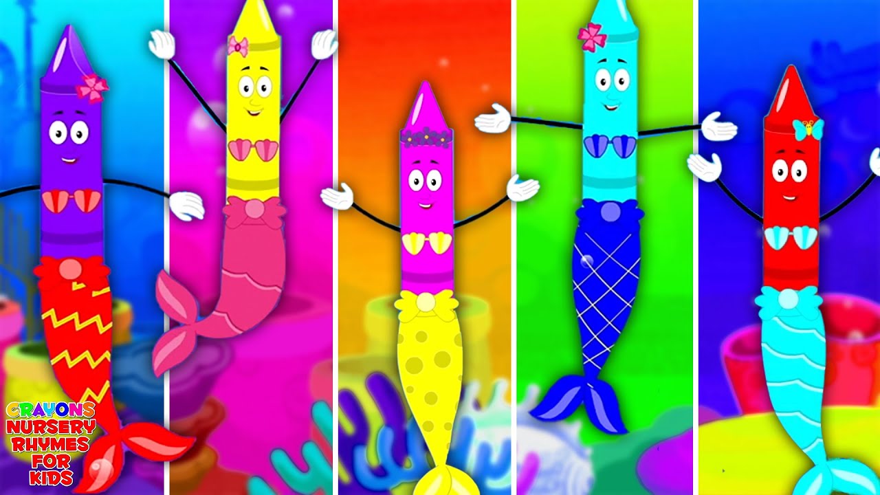 Five Little Mermaids Nursery Rhyme & Baby Song - YouTube