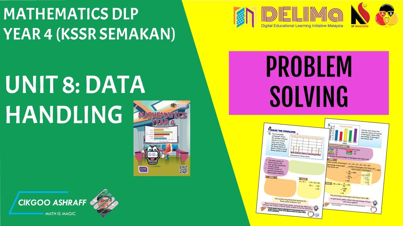 MATHEMATICS DLP || YEAR 4 || UNIT 8 || DATA HANDLING || PROBLEM SOLVING ...