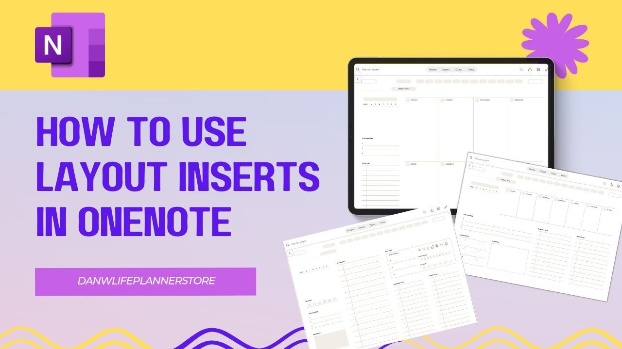 How to use layout inserts in OneNote - YouTube