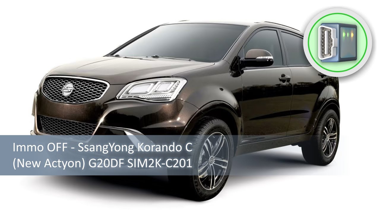 Immo OFF - SsangYong Korando C (New Actyon) G20DF SIM2K-C201 - YouTube