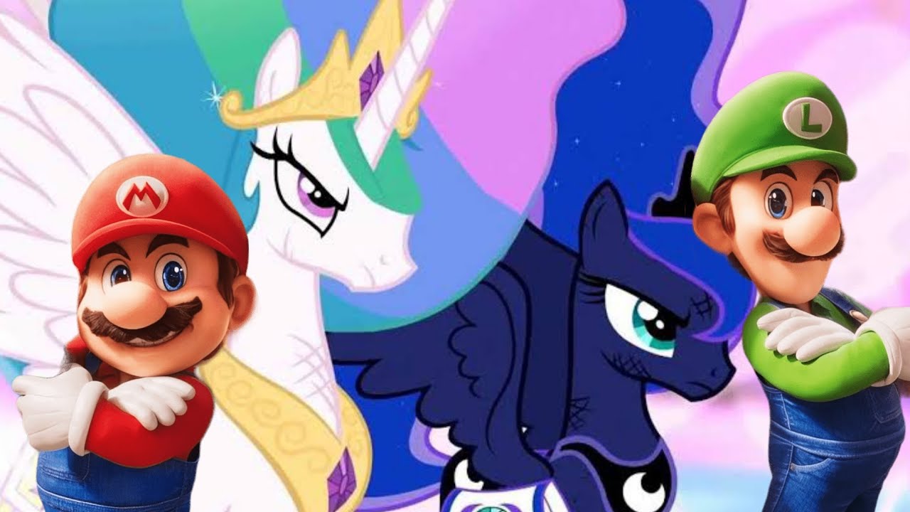 Celestia y Luna vs Mario y Luigi (Pelea completa) - YouTube