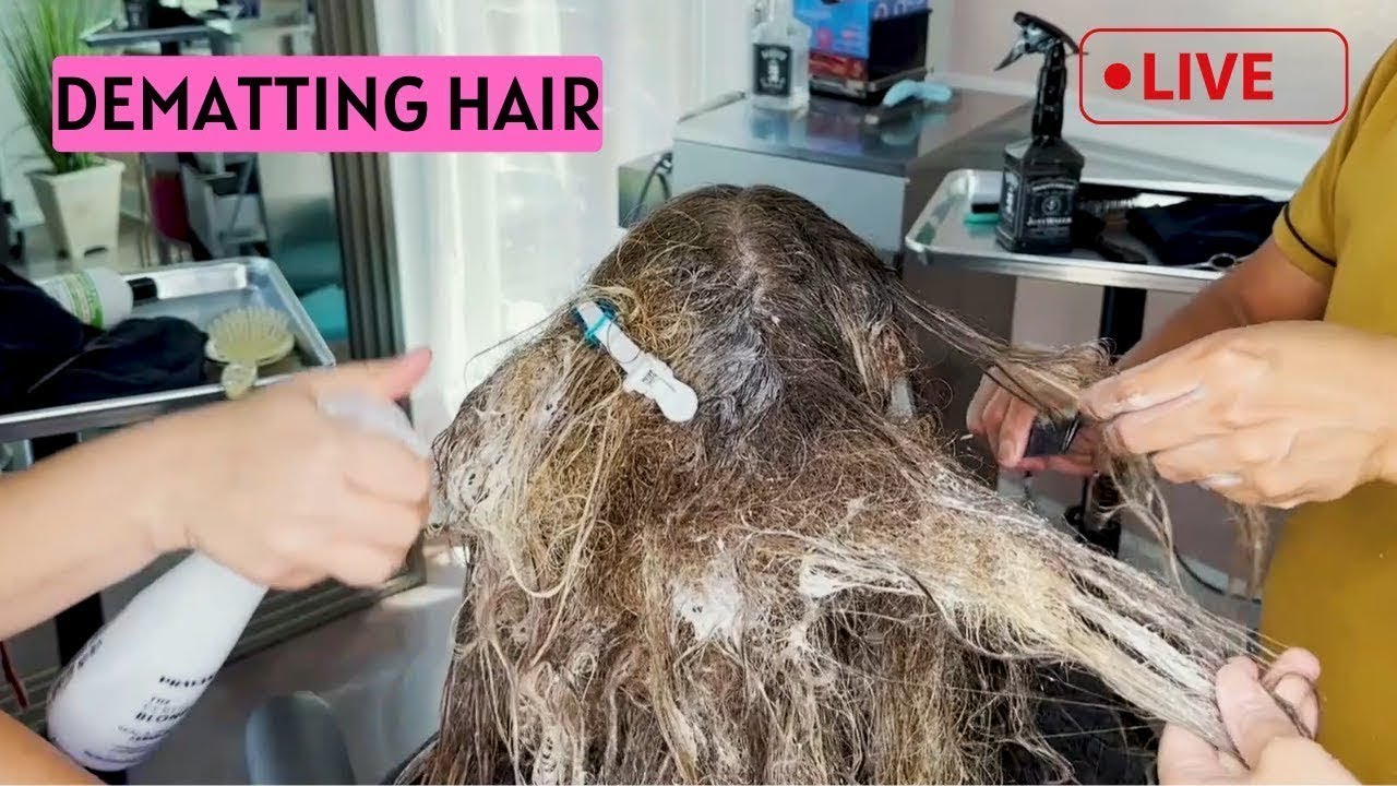 Live Hair Dematting !!! Detangling matted hair #live #shorts #tiktok ...