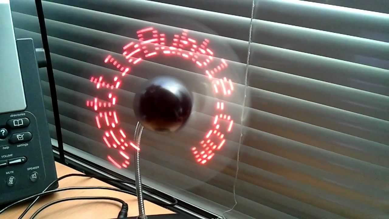 $5 Novelty LED Message Desktop Fan - YouTube