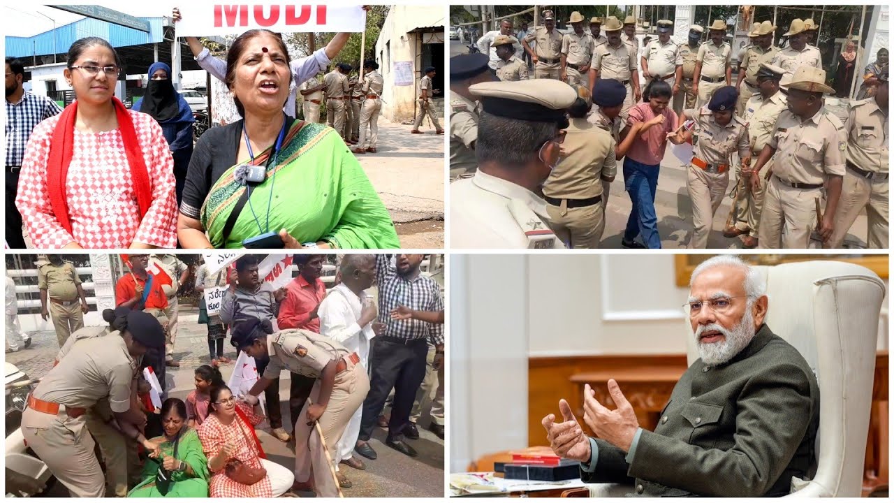 Go back modi Protest K.Neela Madam Firing Statement Against Narendra ...