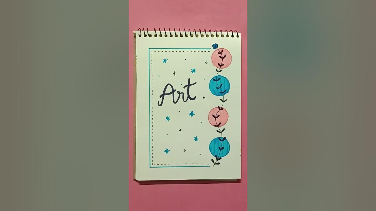 Cute cover page design for school project #art #drawing - YouTube