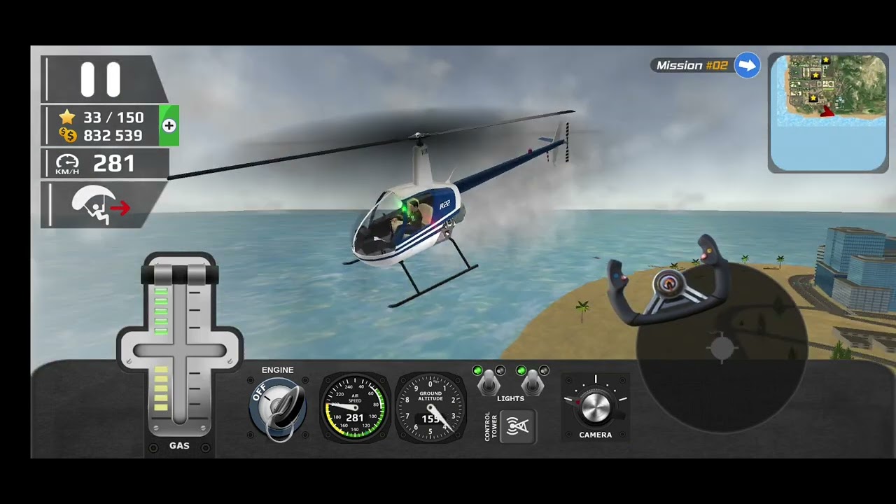 Helicopter start up & take off # Helicopter flight pilot #R22 ...