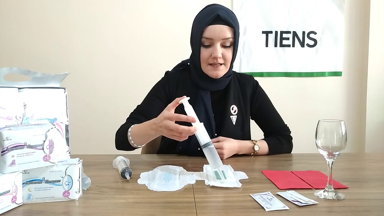 Demontration of Tiens Napkin - 2 (in Turkish) - YouTube