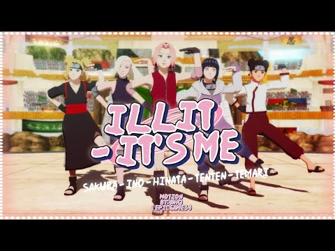 【NARUTOナルトMMD】ILLIT - IT'S ME Naruto Girls ft.Sakura Ino Hinata Tenten Temari (Fortnite Emote Dance)